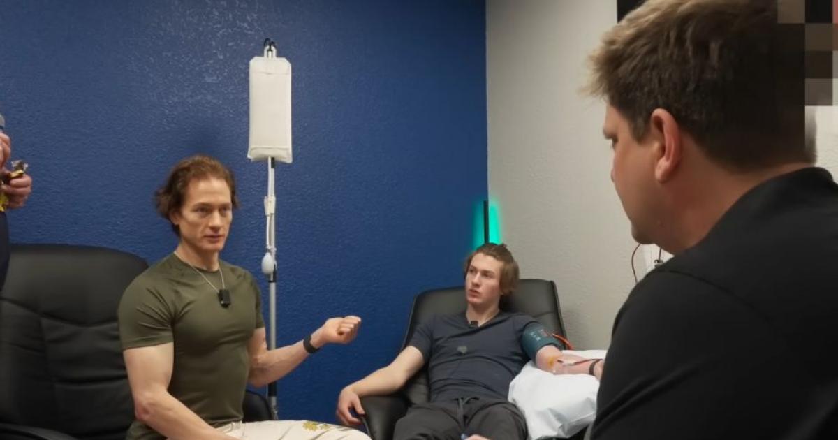 Billionaire Bryan Johnson injects himself with his son's blood to reverse aging