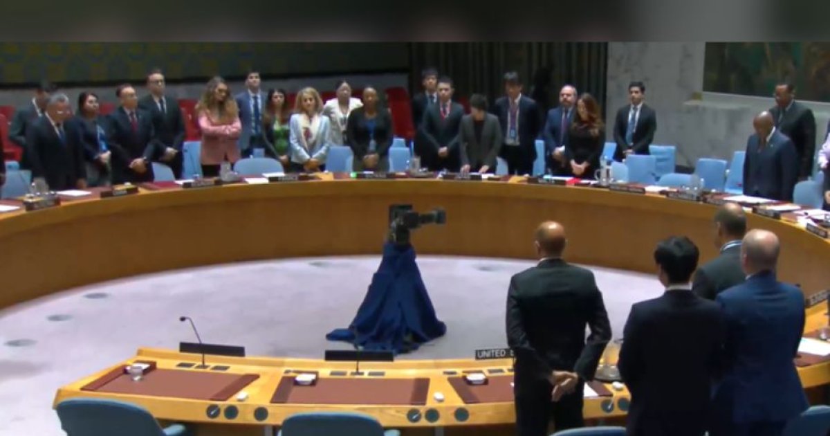 Criticism of the UN Security Council for observing a minute of silence ...