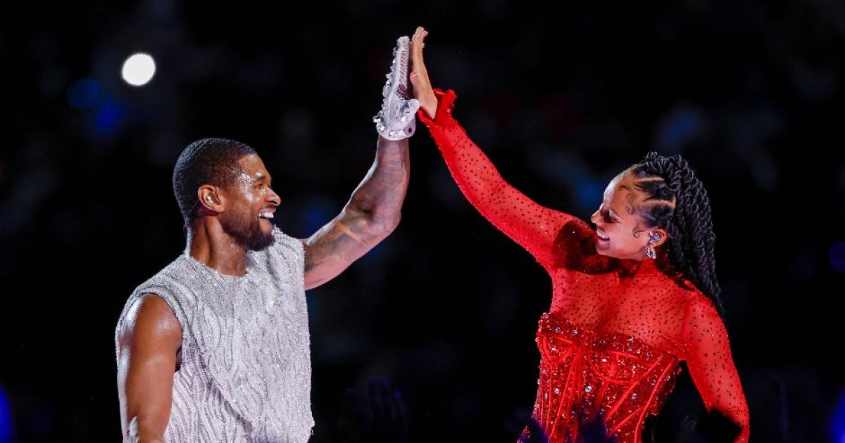 Usher, Alicia Keys and Ludacris dazzled the audience during the Super ...