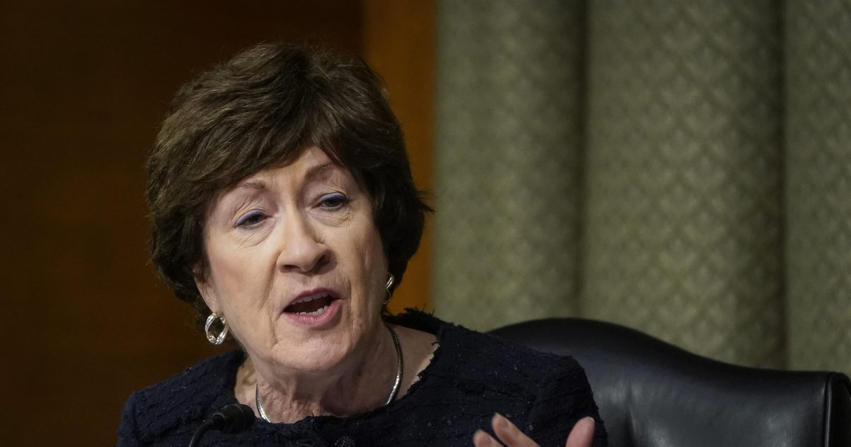 Maine Senator Susan Collins announces in an interview that she plans to ...