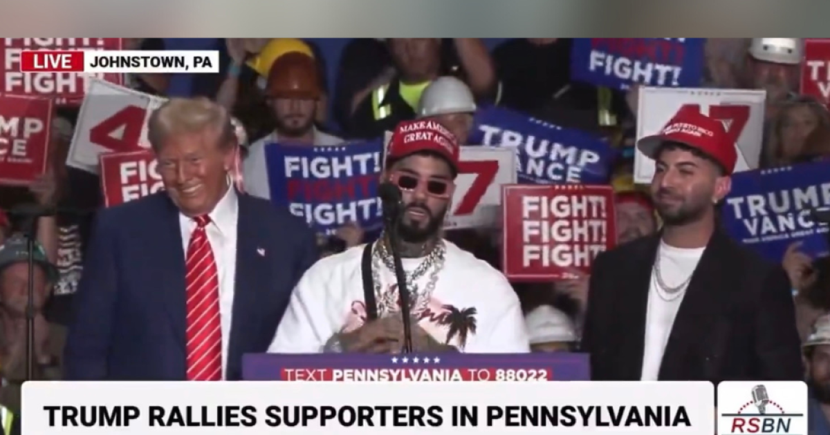 Reggaeton artists Anuel AA and Justin Quiles endorse Trump at a rally ...