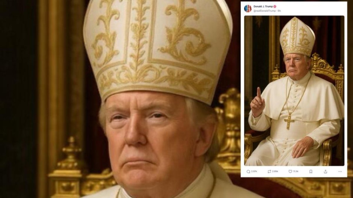 Trump comparte una foto de él como papa que arrasa en las redes sociales