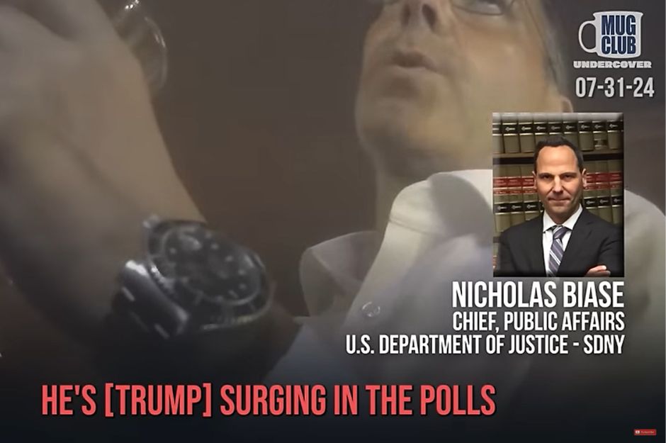 DOJ spokesman admits on hidden camera that cases against Trump are a ...