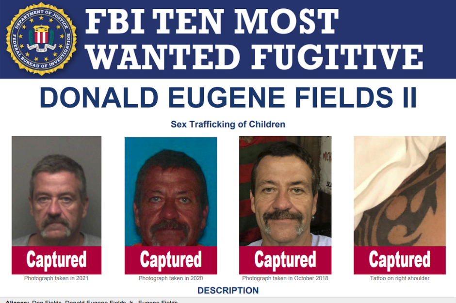 One of the FBI's 10 most wanted criminals captured