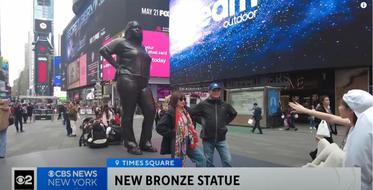 Statue of 'plus-size' woman installed in Times Square to 'confront ...